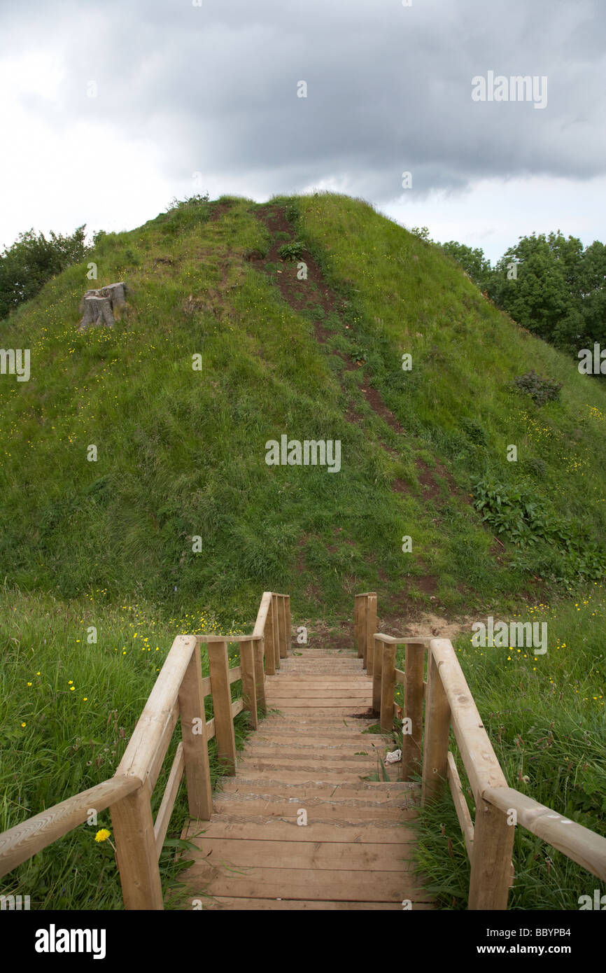 harryville motte viewed from the bailey 12th century earthwork ...