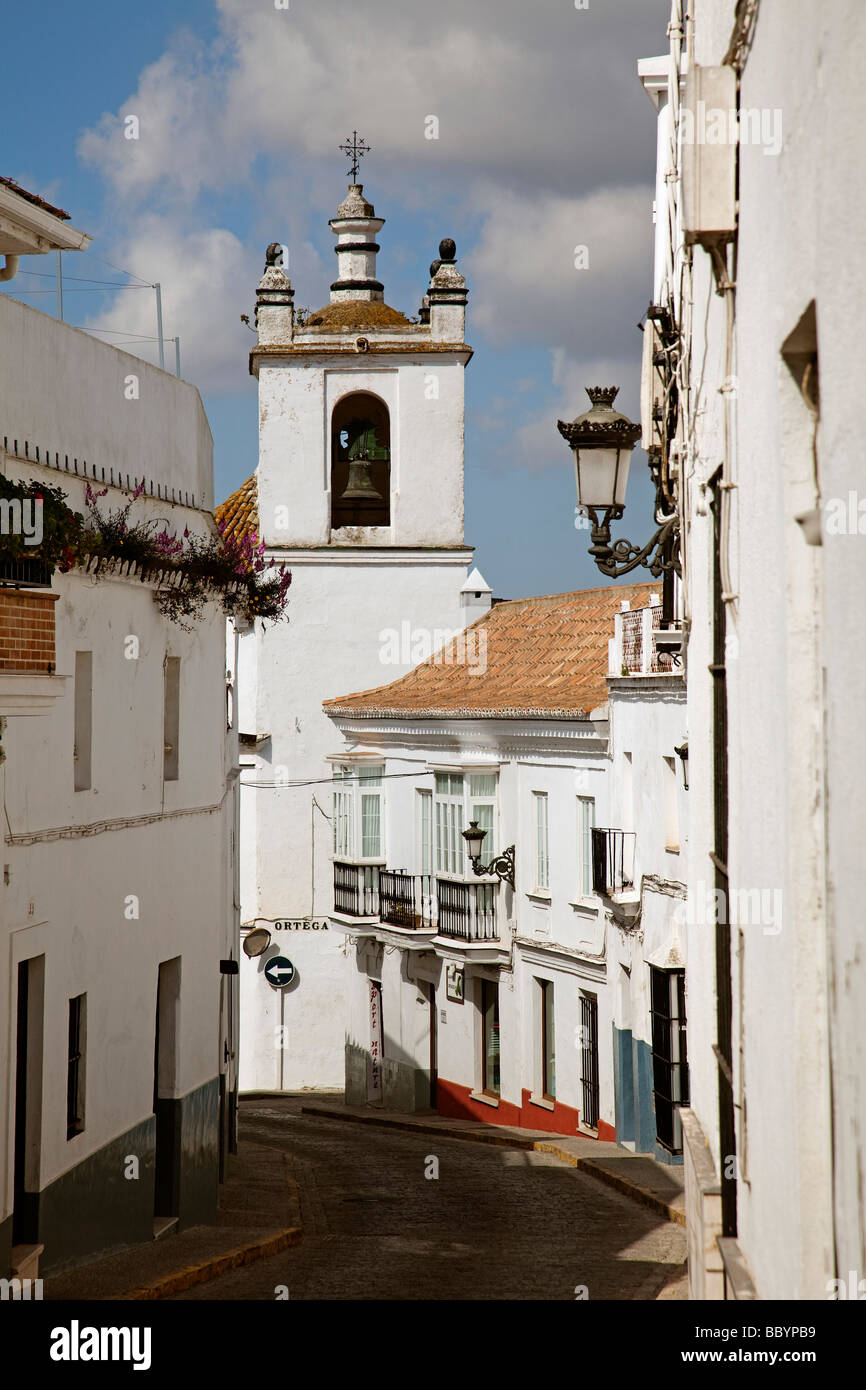 street in the white village of Medina Sidonia in Cádiz Andalusia Spain ...