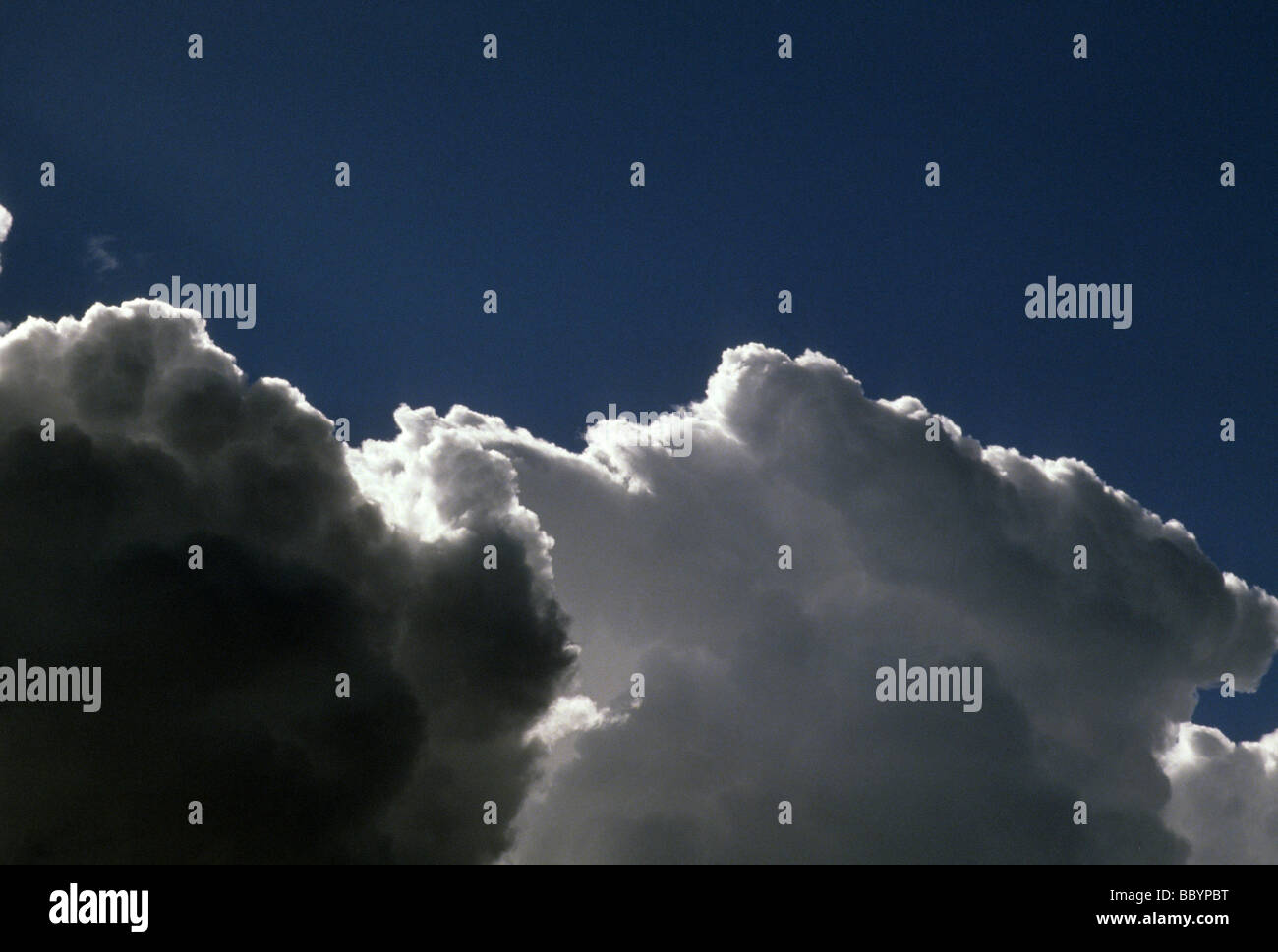 cloud blue sky storm thunder rain threat weather danger billow cumulo ...