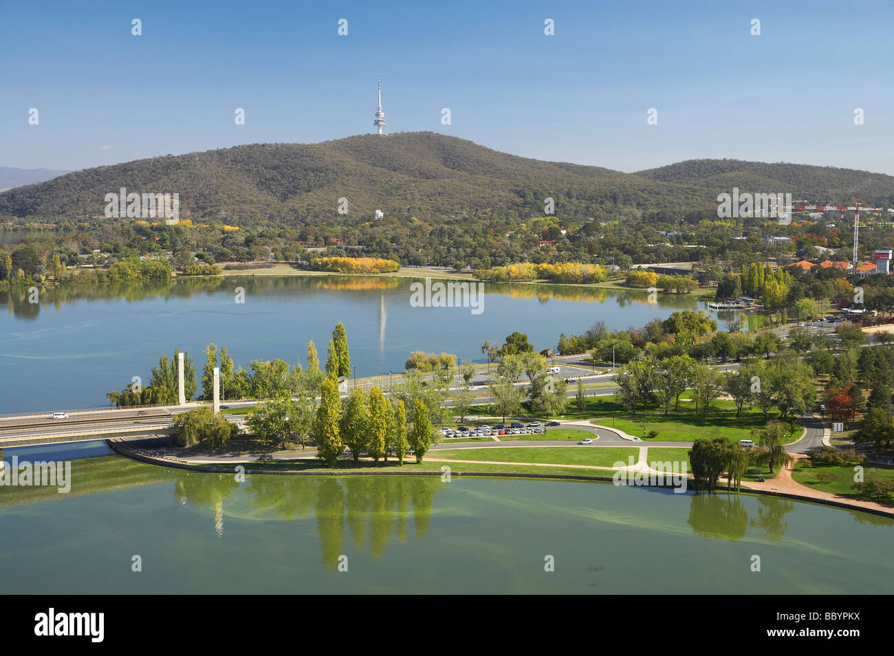 Commonwealth Park Black Mountain and Lake Burley Griffin Canberra ACT ...