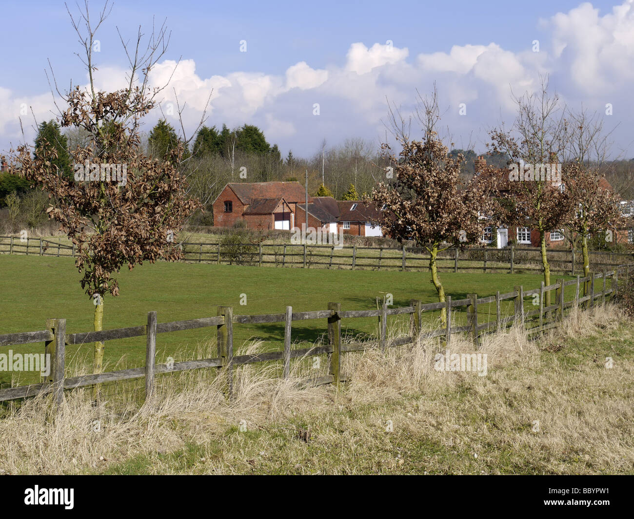 brick built house in countryside Stock Photo - Alamy