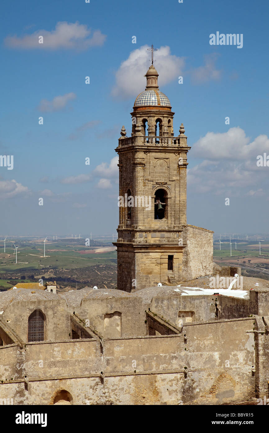 Church of Santa Maria in the white village of Medina Sidonia in Cádiz ...