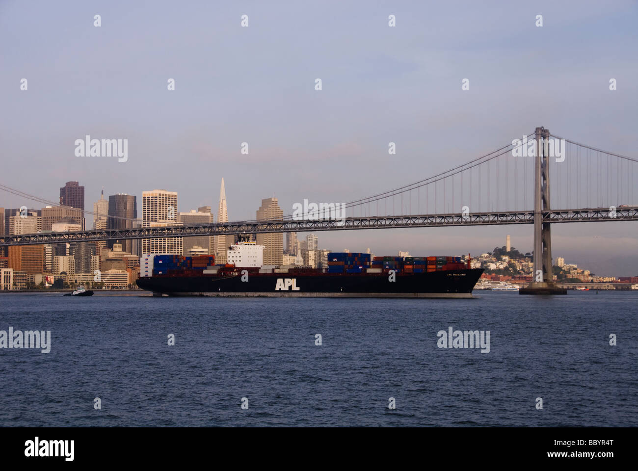 San Francisco California Container ship before Bay Bridge Photo 16 ...