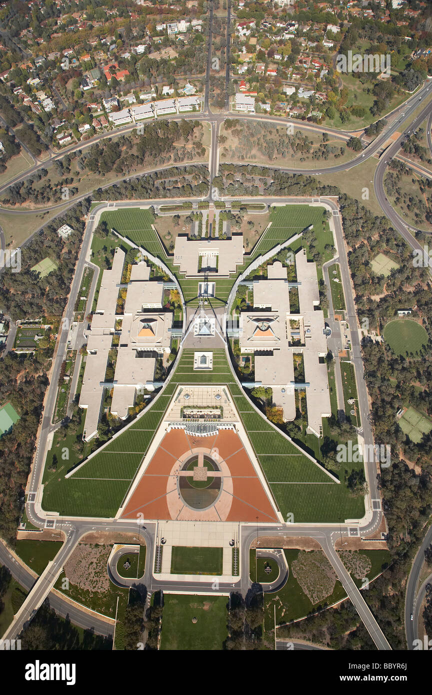 Parliament House Capital Hill Canberra ACT Australia aerial Stock Photo - Alamy