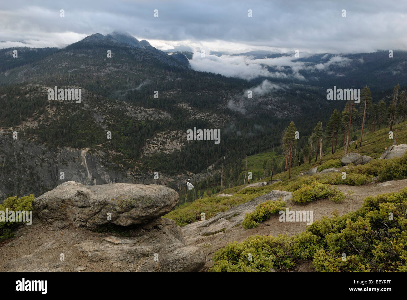 Yosemite vista from Glacier Point Stock Photo - Alamy