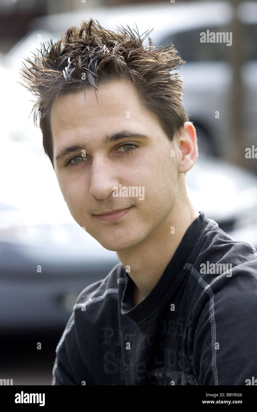 Portrait white british teen boy hi-res stock photography and images - Alamy