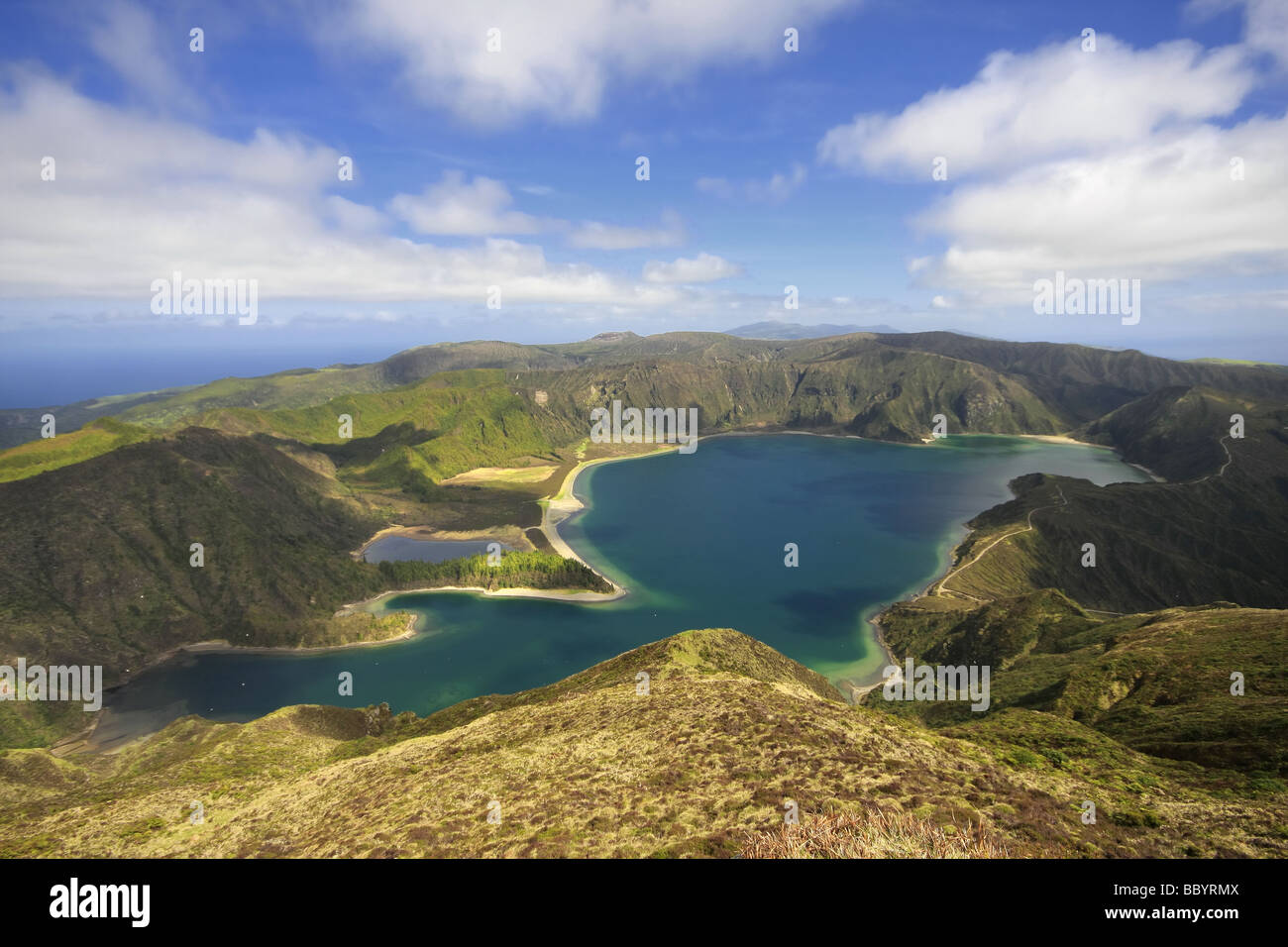 Lake of Fire Lagoa do Fogo Sao Miguel Island Azores Portugal Stock ...