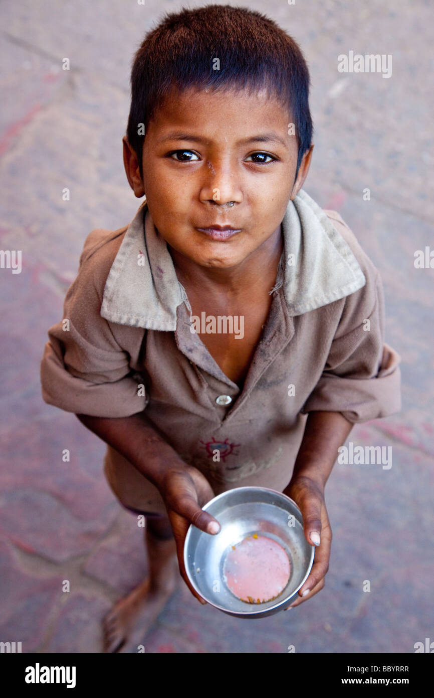 Young Boy Begging in the Streets of Delhi India Stock Photo - Alamy
