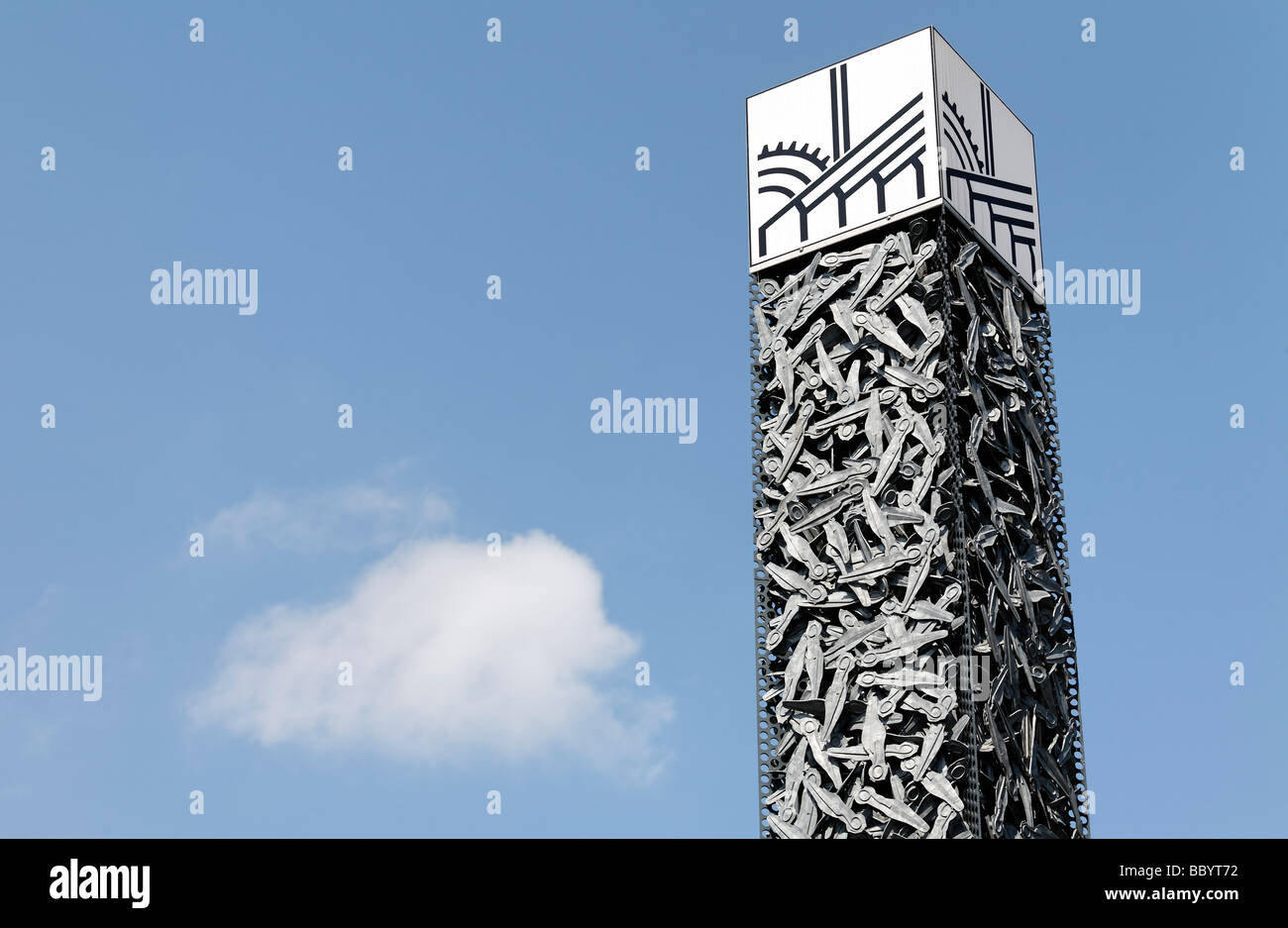 Pylon made from scissor blanks hi-res stock photography and images - Alamy