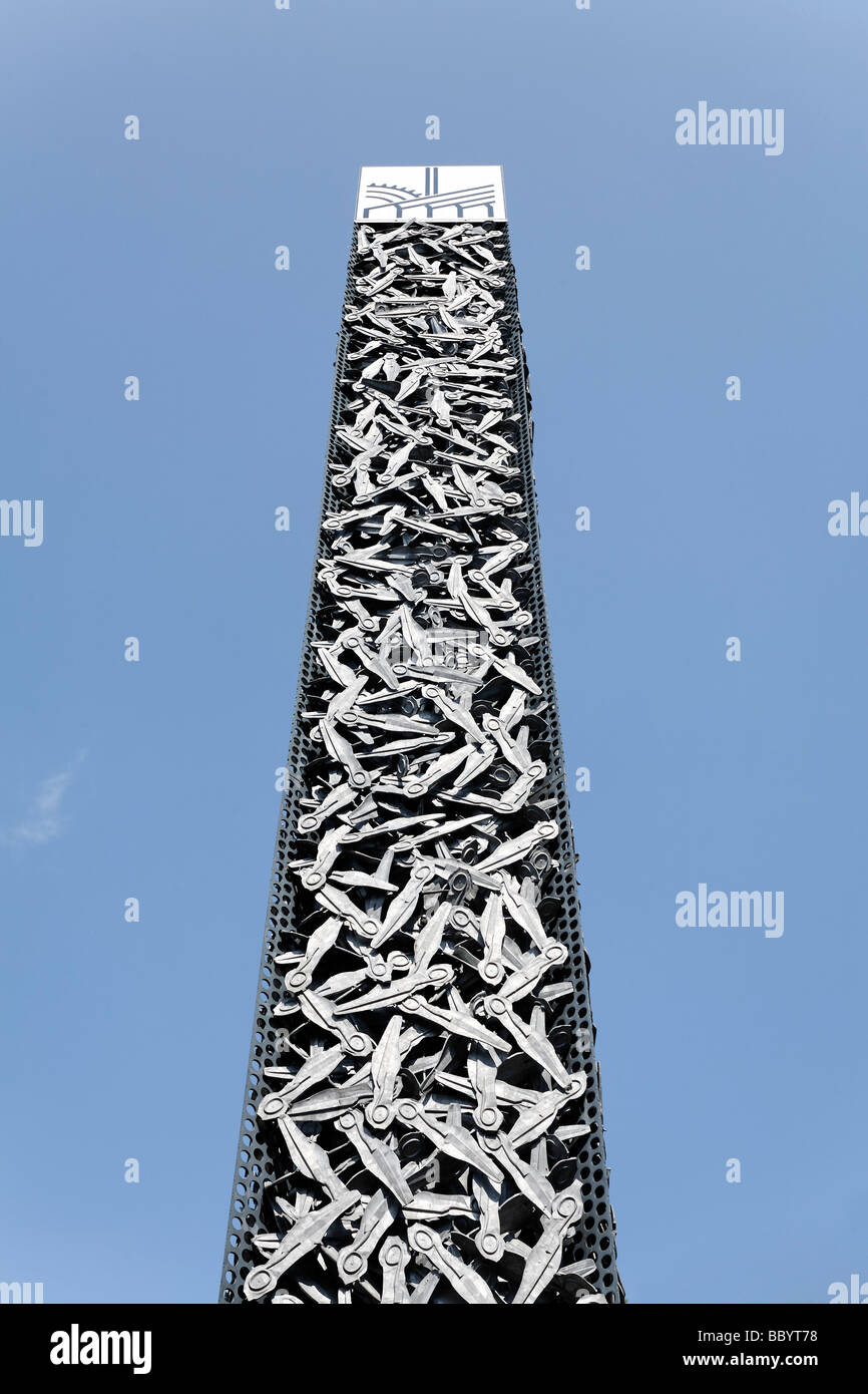 Pylon made from scissor blanks, Hendrichs swage forge, LVR Industrial ...