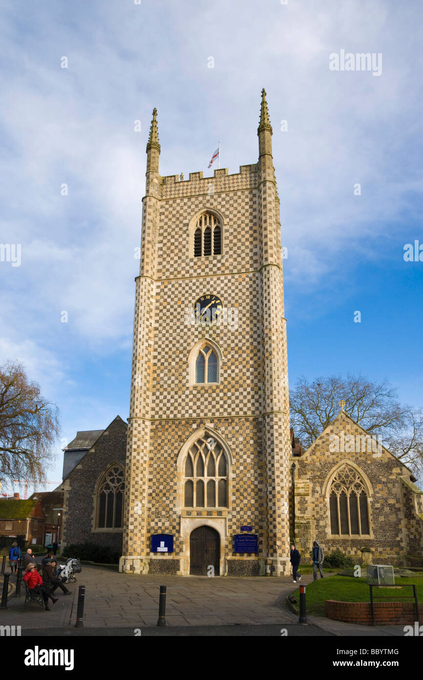 Reading Minster, Minster Church of St Mary the Virgin from Butts ...