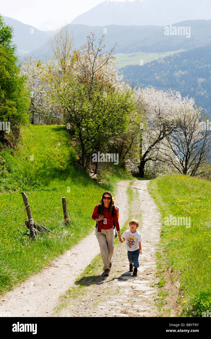 On the trail from Barbian to the waterfalls of the Ganderbach stream ...