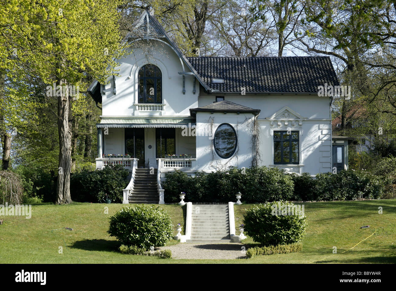 Villa or mansion on a park-like estate, Moelln, Holstein, Schleswig ...