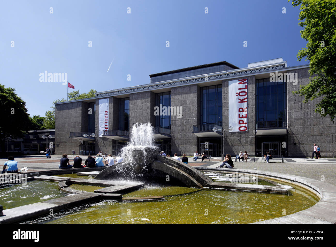 Opernhaus opera house at Offenbachplatz square, Cologne, Rhineland ...