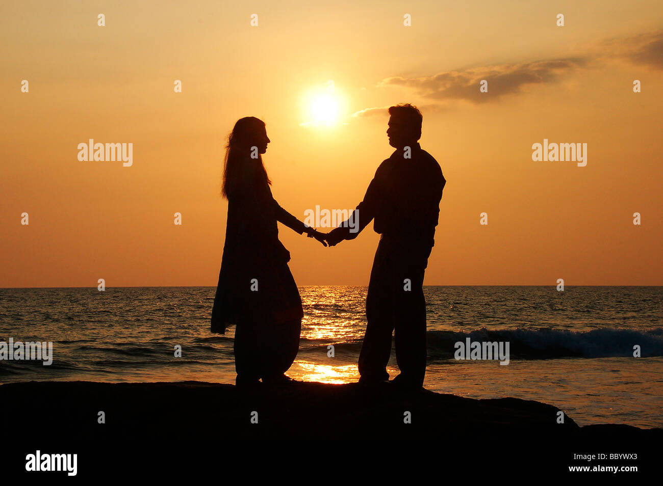 Sad Love Triangle Silhouette