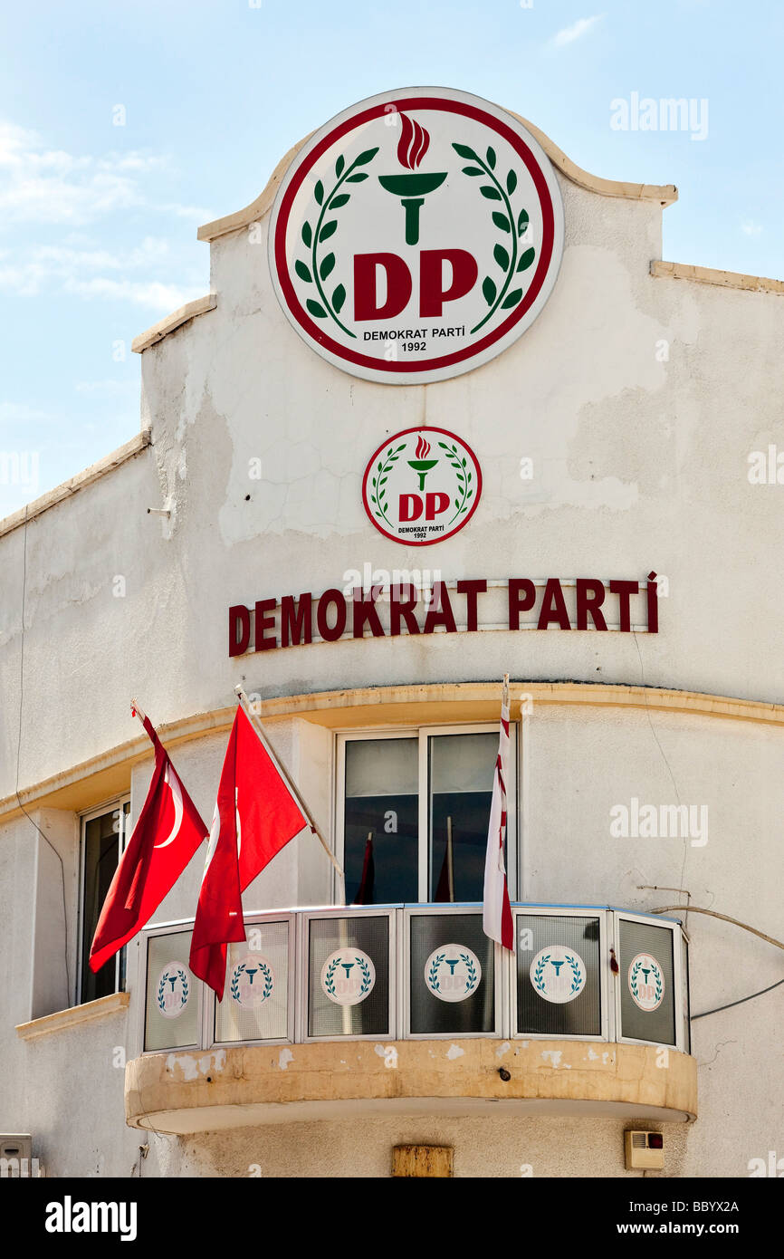 DP Party building in the historic town of Kyrenia, also known as Girne ...