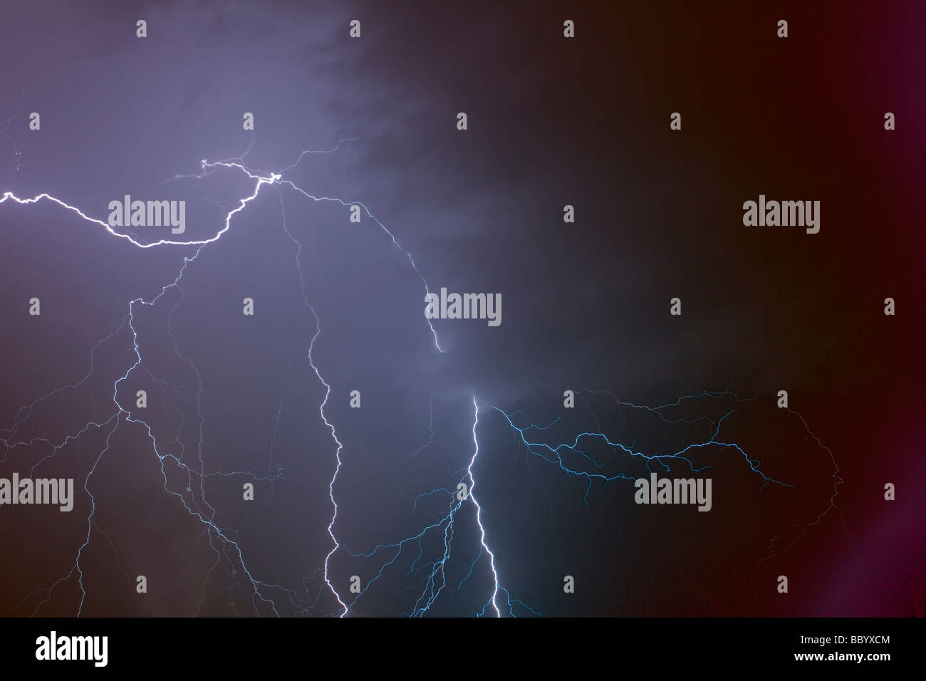 Blue lightning bolts hi-res stock photography and images - Alamy
