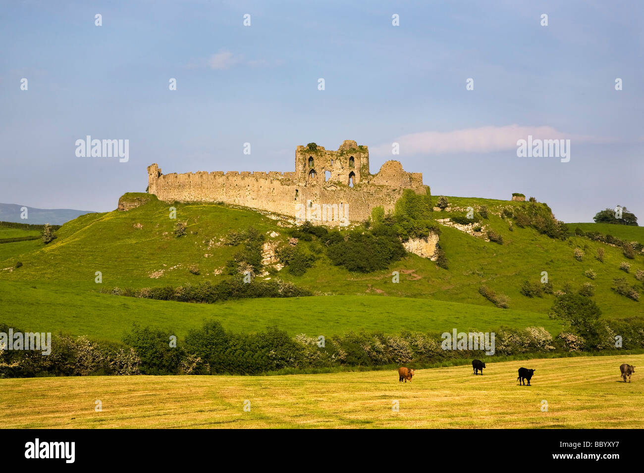 The Ruined 13th Century Castle Roche, on the Northern Irish Border, and ...