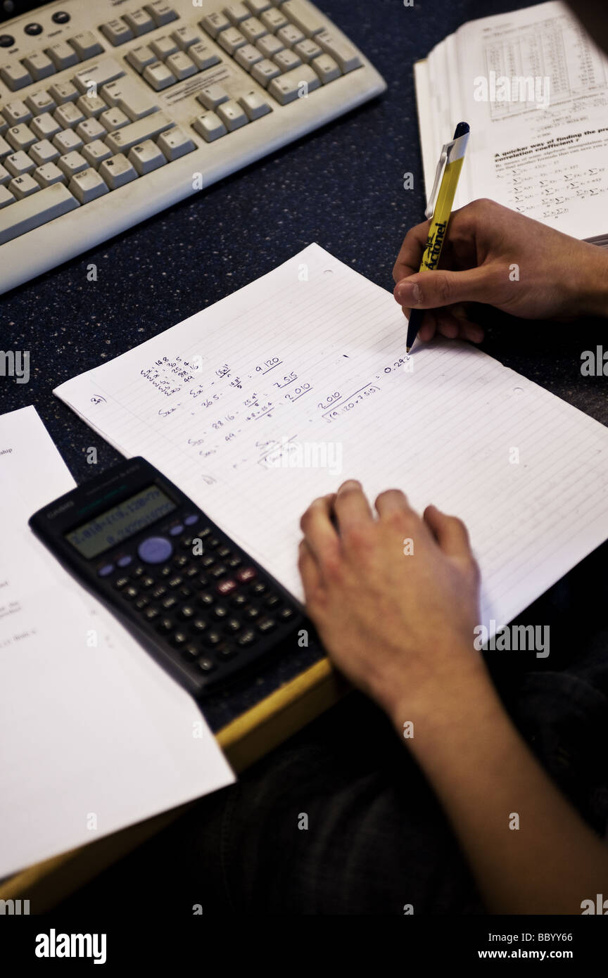 A student writing Stock Photo - Alamy