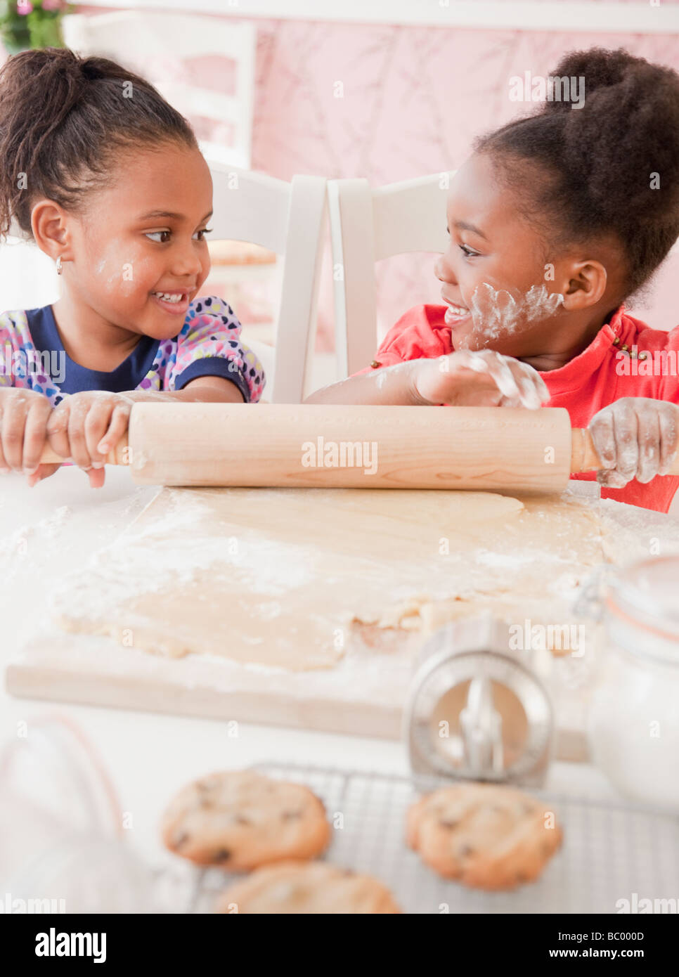 African girls making cookies Stock Photo - Alamy