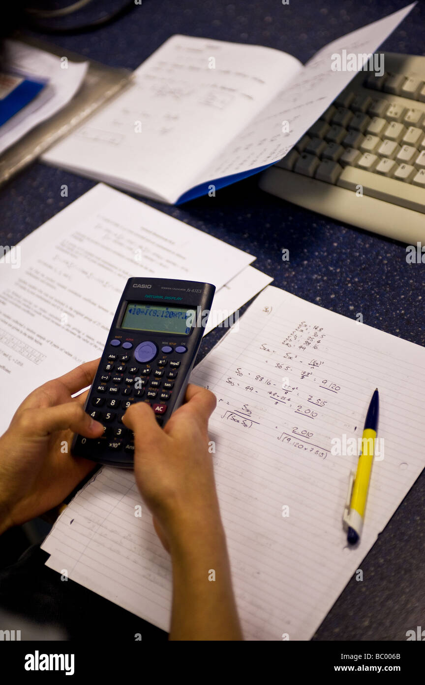 Student calculator hi-res stock photography and images - Alamy