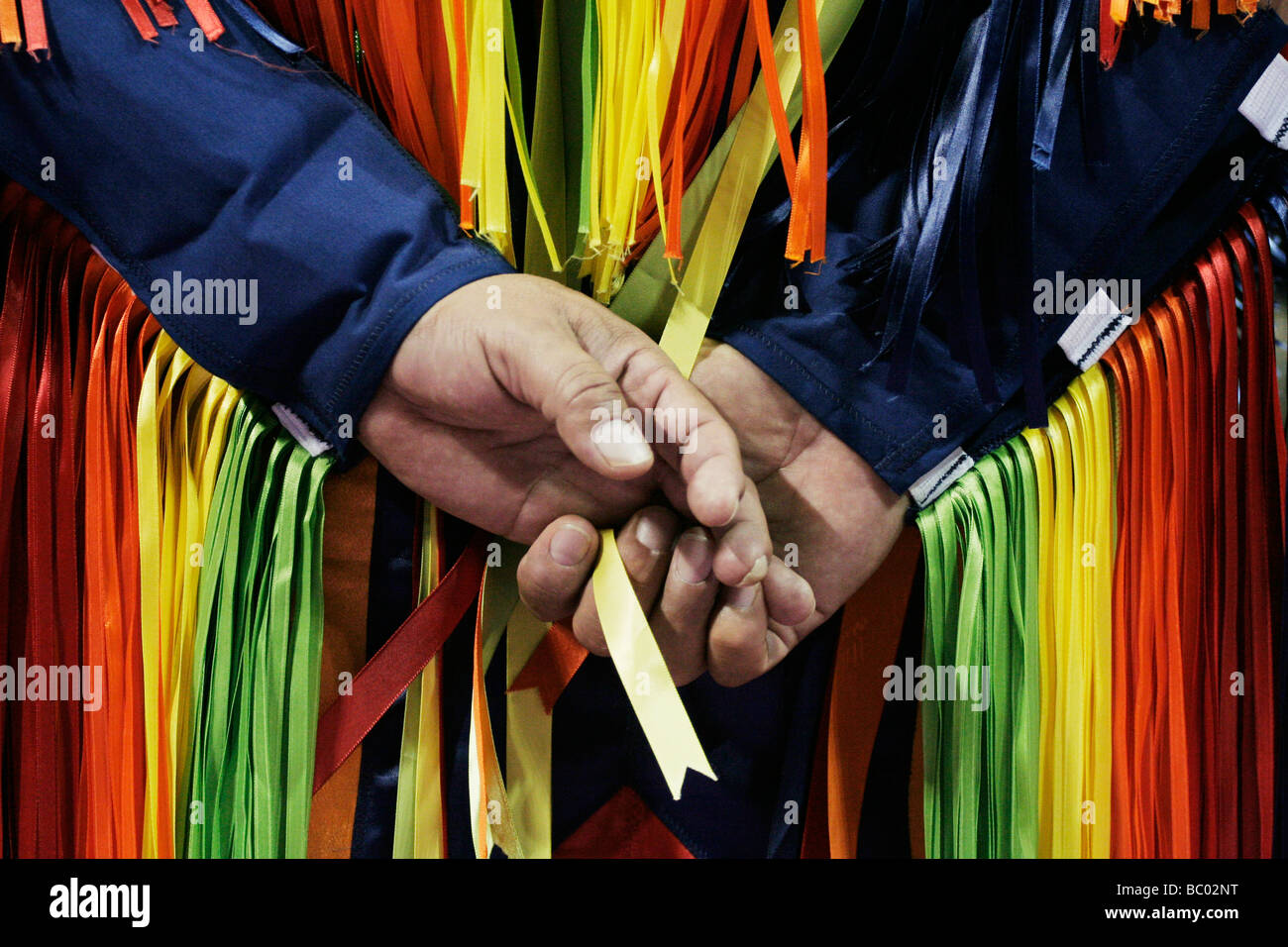 Detail of dancer's hands at the First Nations Pow Wow in Seattle ...