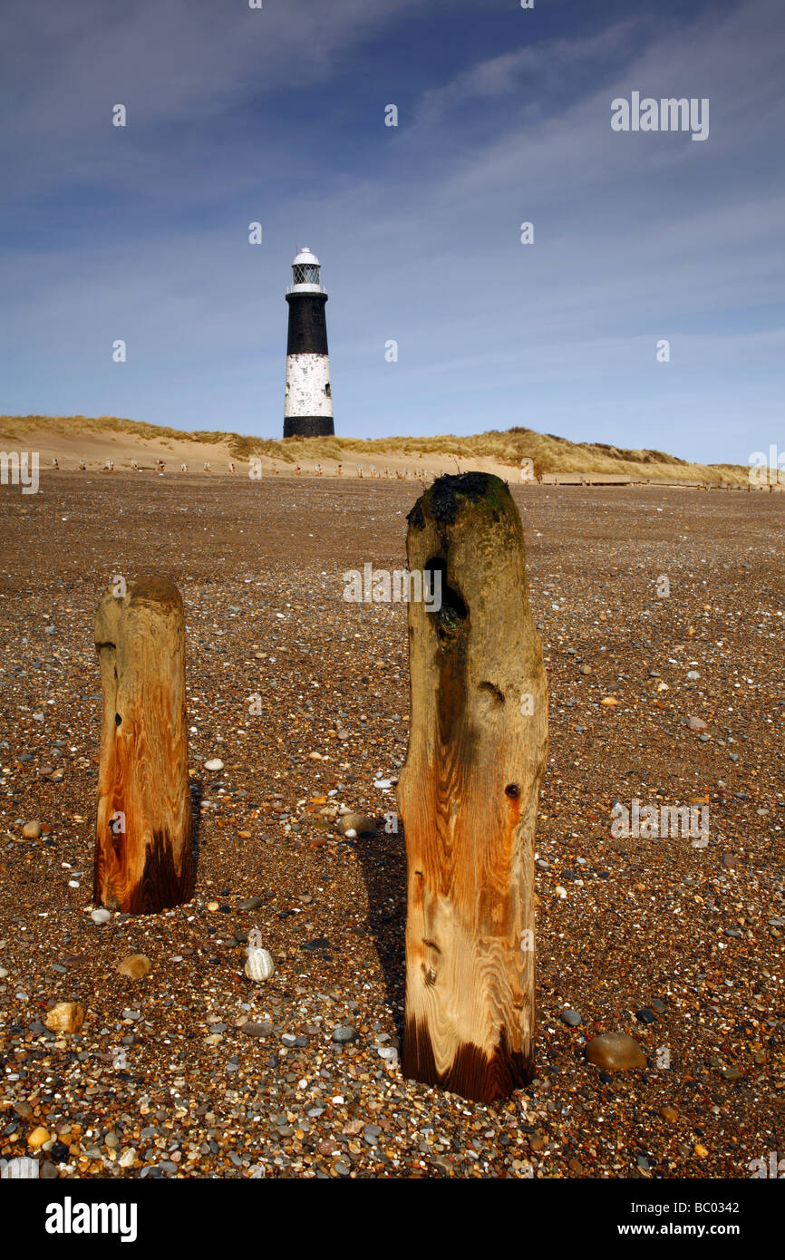 Spurn head point lighthouse and sea defences,Easington parish,Yorkshire ...