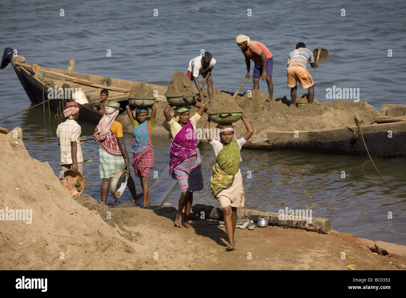 Construction site along a river in Goa, India Stock Photo - Alamy