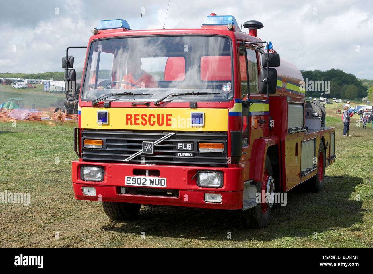 Fire and rescue water tender from the 1980's displayed at a country ...
