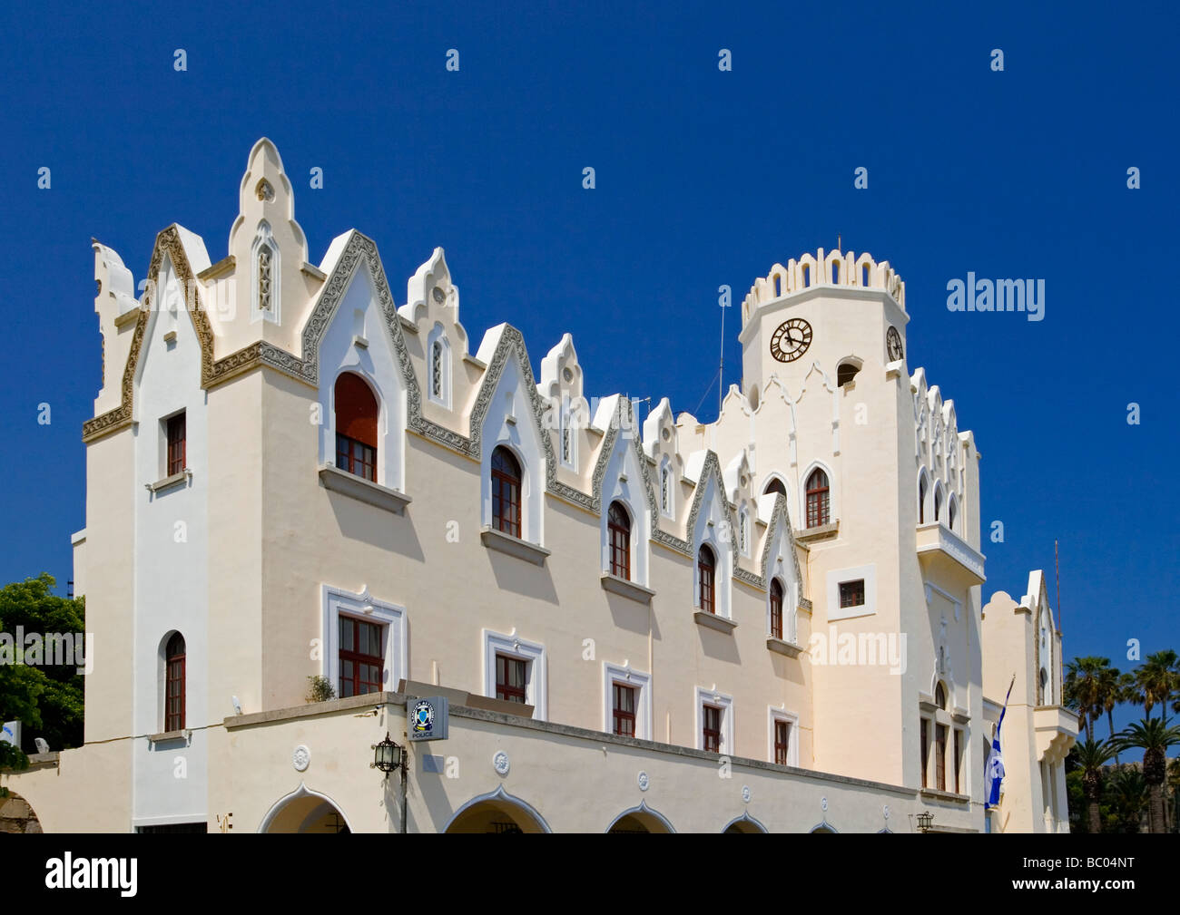 Italianate building in Kos Town in Greece built during the Italian ...