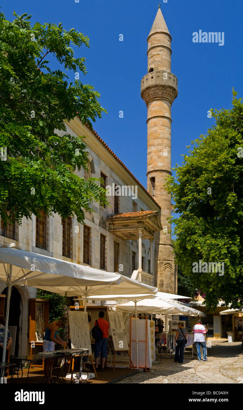 Minaret on former mosque in the centre of Kos Town on the Greek island ...