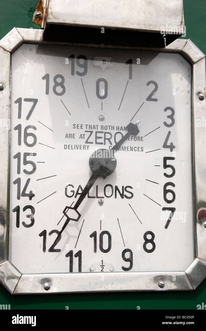 old fashioned fuel pump dial showing gallons black country museum ...
