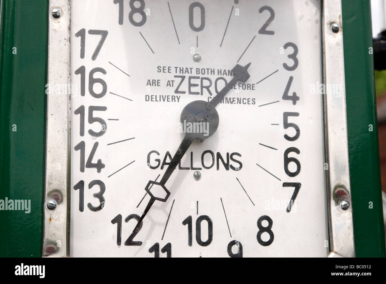 old fashioned fuel pump dial showing gallons black country museum ...