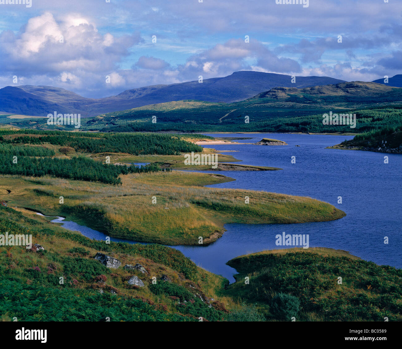 An overview of Loch Garry in the NW Highlands Scotland Stock Photo - Alamy
