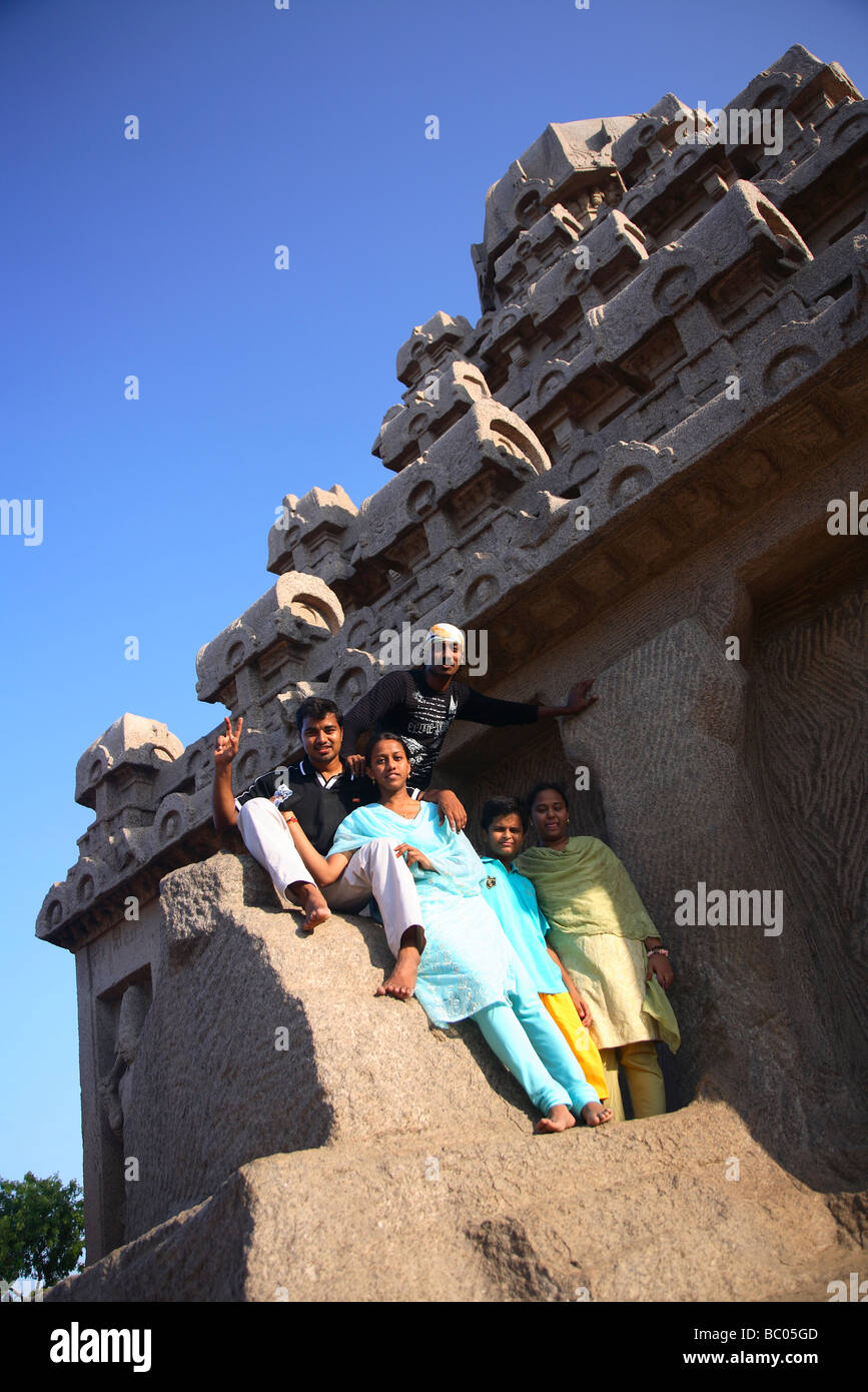 India, Tamil Nadu, Mamallapuram, Mahabalipuram, Five Rathas, World ...