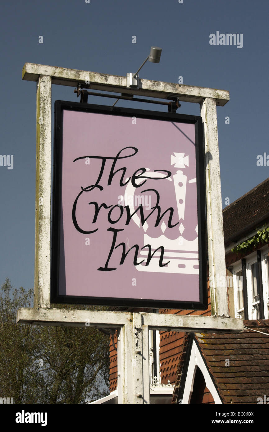 Pub sign - The Crown Inn Stock Photo - Alamy