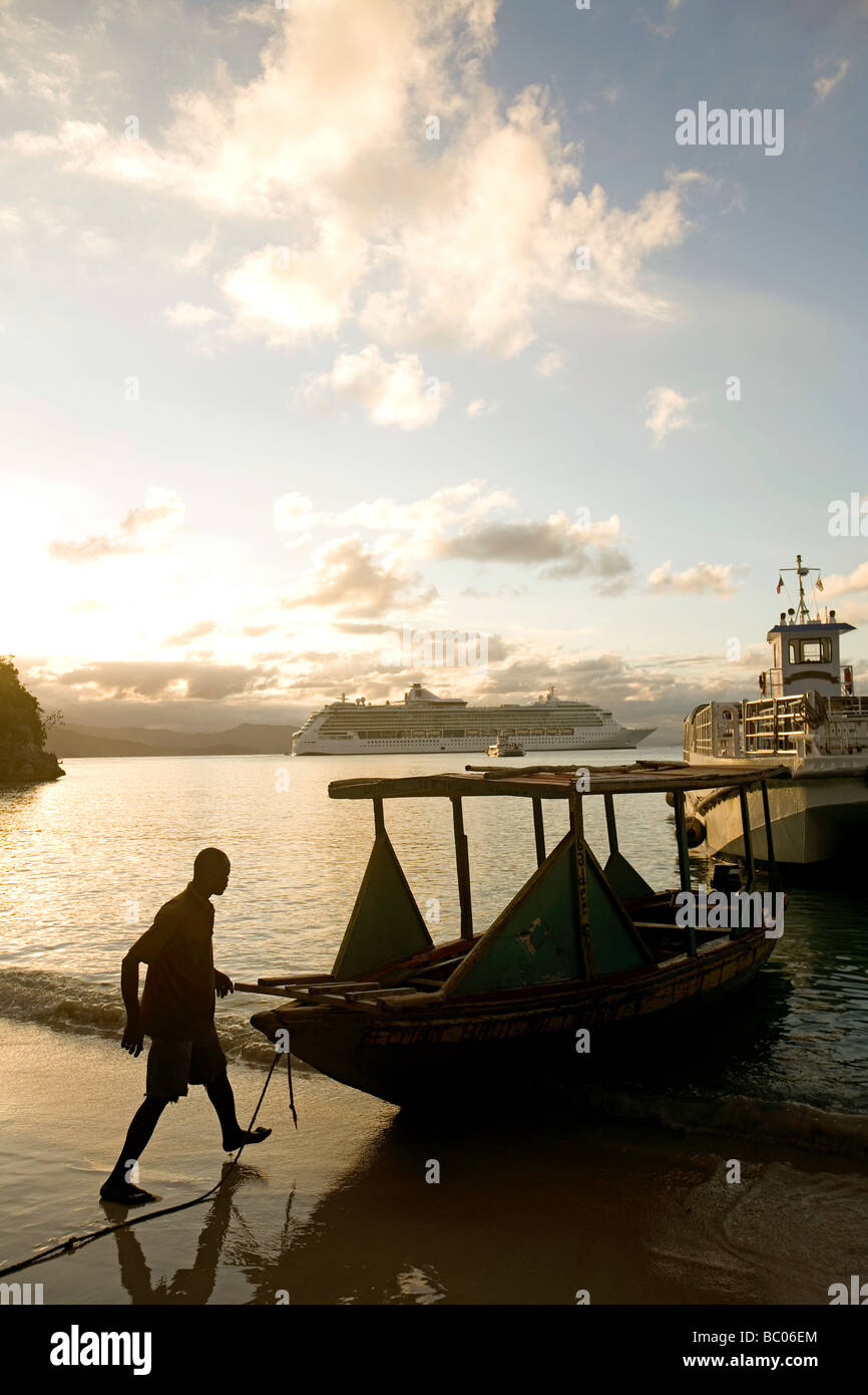 Haiti, Nord, Cap Haitien. Labadee Cove, sunset Stock Photo - Alamy