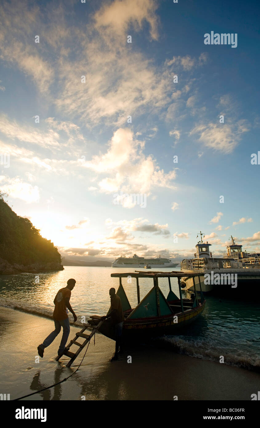 Haiti, Nord, Cap Haitien. Labadee Cove, sunset Stock Photo - Alamy