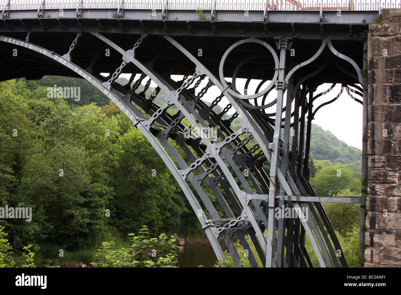 The worlds first bridge constructed of cast iron over the river Severn ...