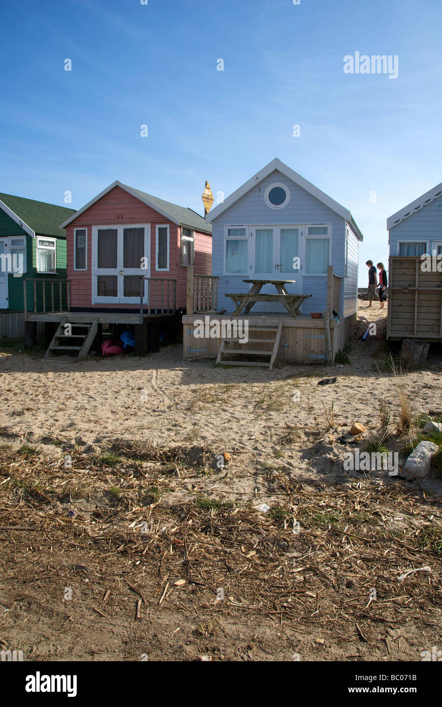 Hengistbury Head Christchurch Bay Dorset UK Beach Huts Stock Photo - Alamy