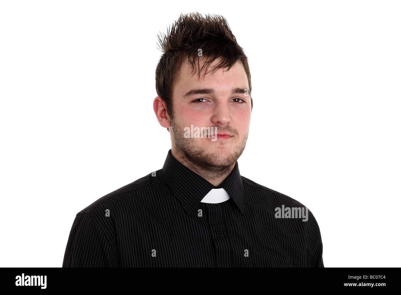 Trendy young pastor, studio headshot June 2009 Stock Photo - Alamy