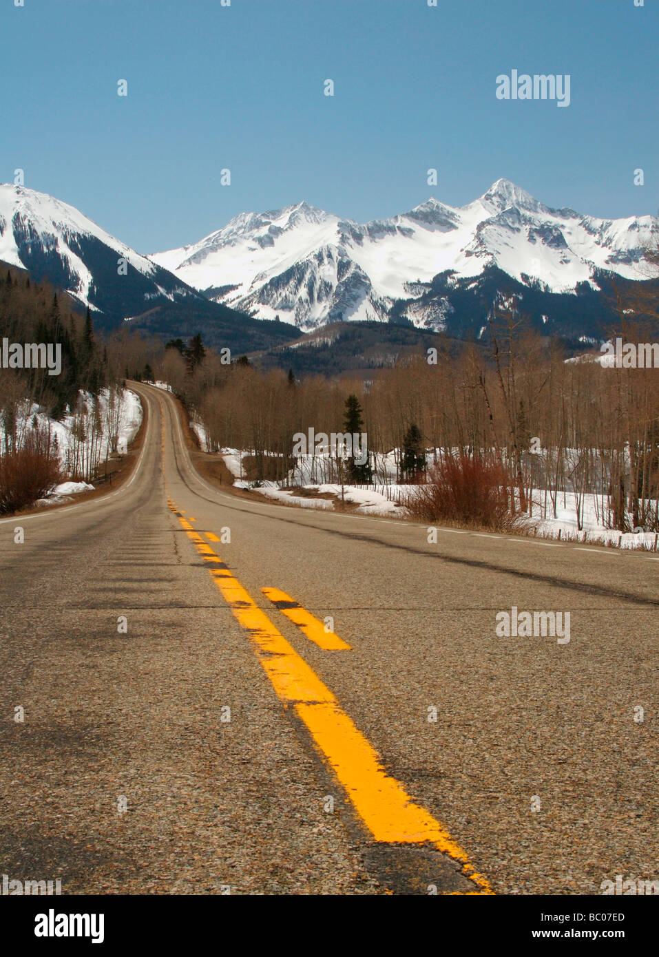 Road to mountains in Telluride, Colorado Stock Photo - Alamy