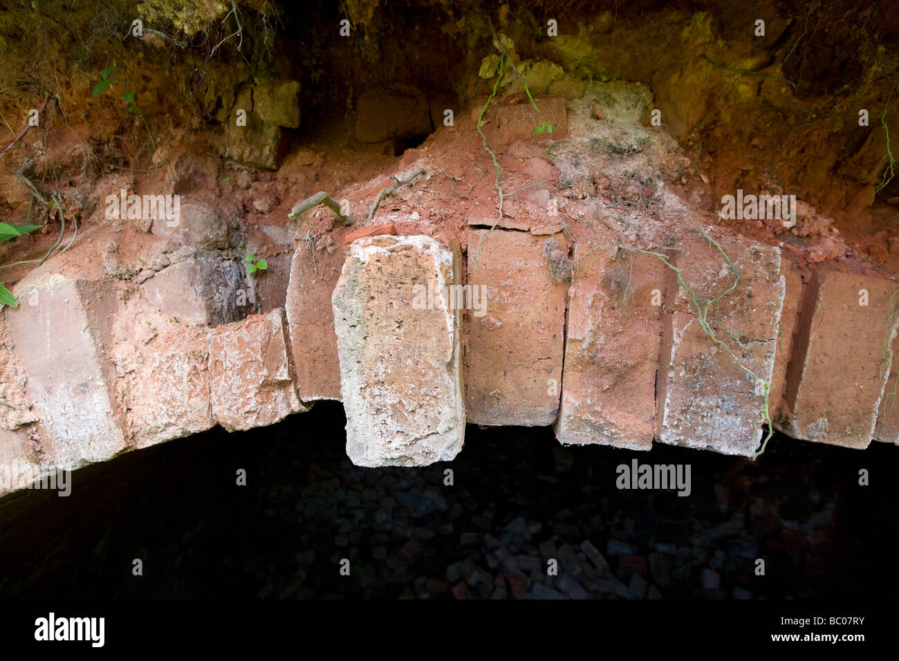 Remains of brick arch of kiln from the Ravenscar Brick Works Stock ...
