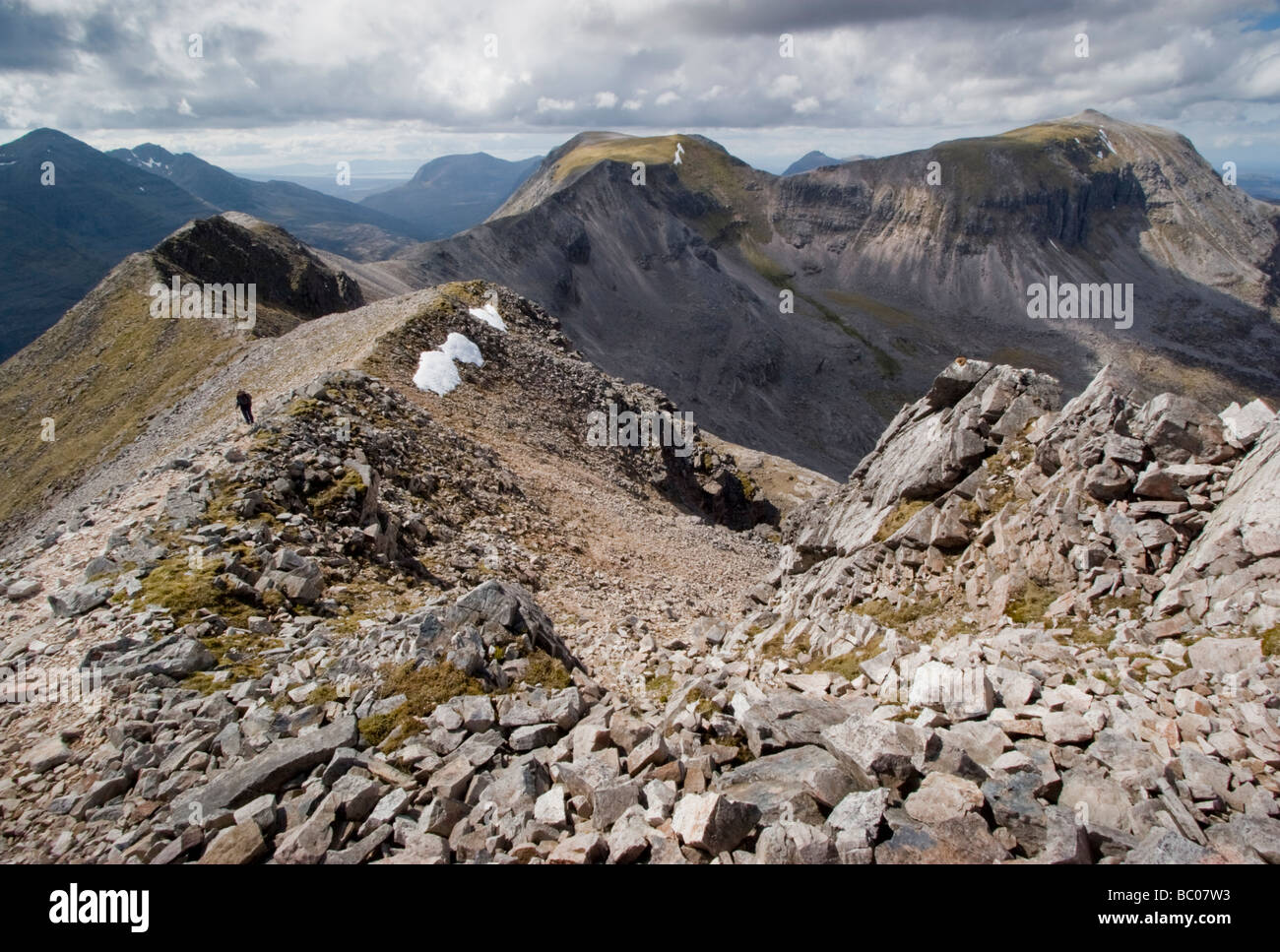 Ben Eighe: Coinneach Mhor and Ruadh Stac Mor from Spidean Coire Stock ...