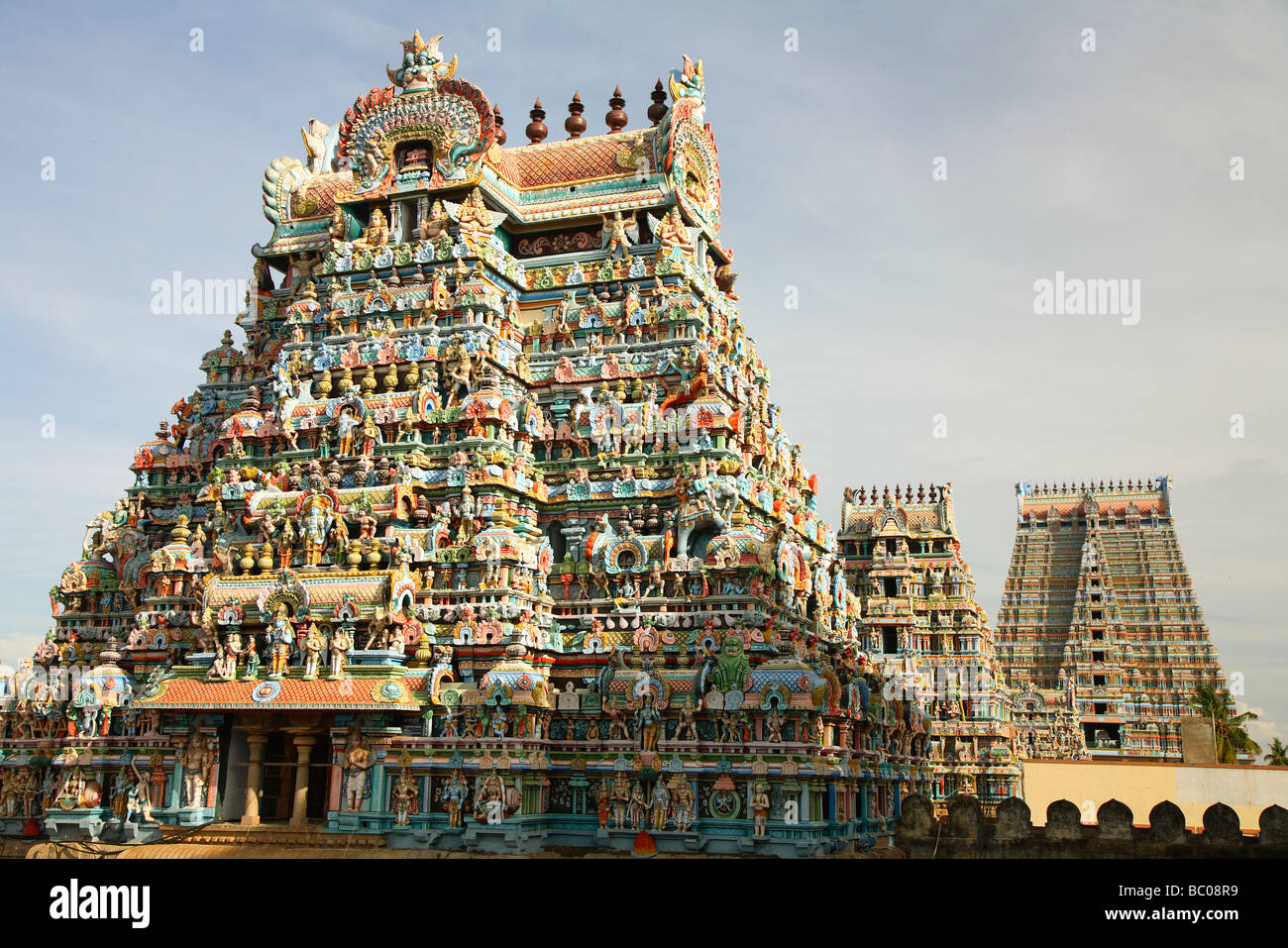 India, Tamil Nadu, Trichy, Tiruchirappalli, temple Srirangam Stock ...