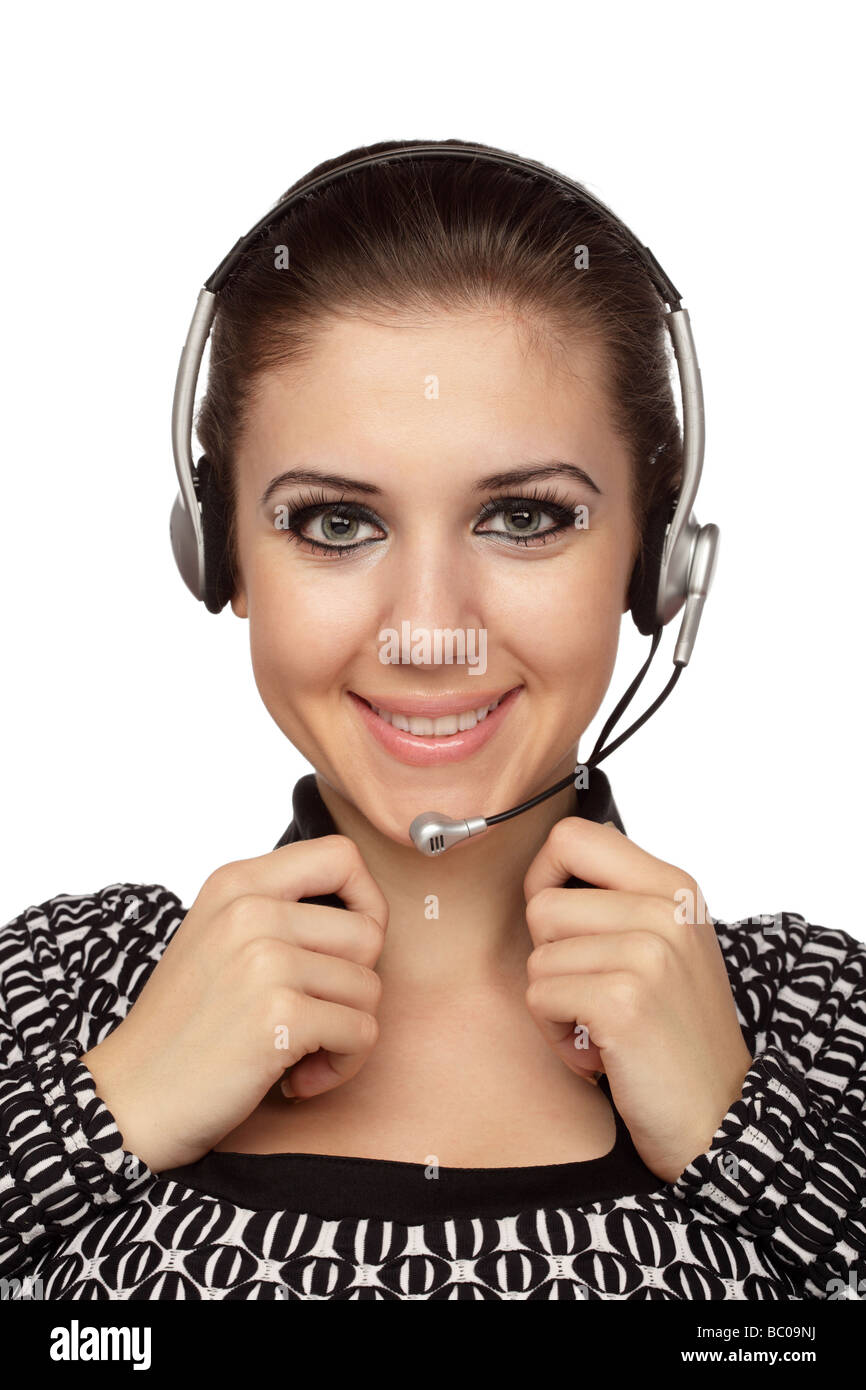 Cheerful operator hi-res stock photography and images - Alamy