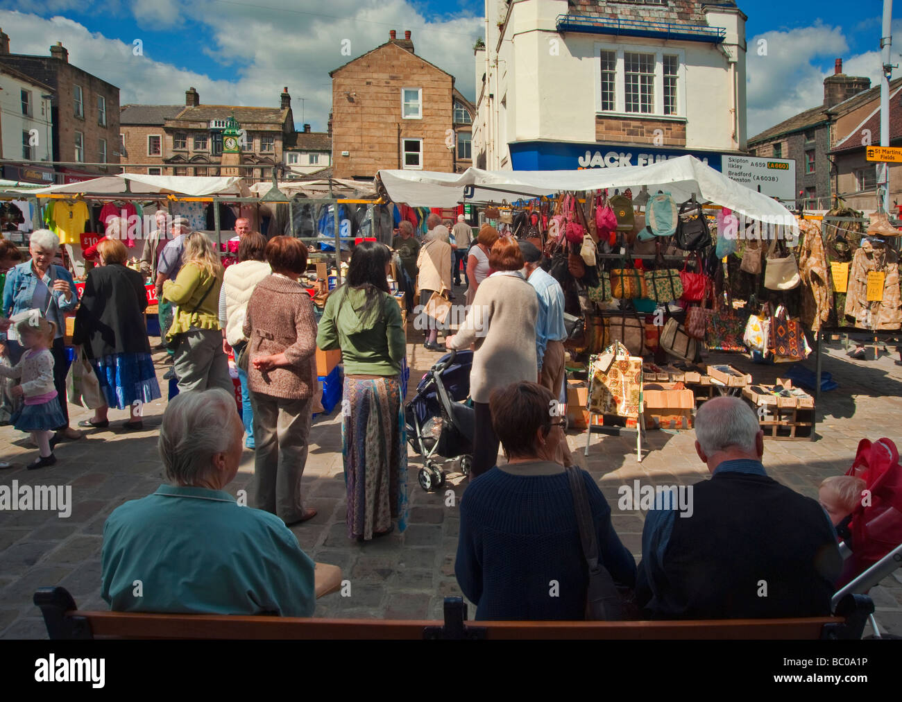 Street market, Otley, Yorkshire, UK Stock Photo - Alamy