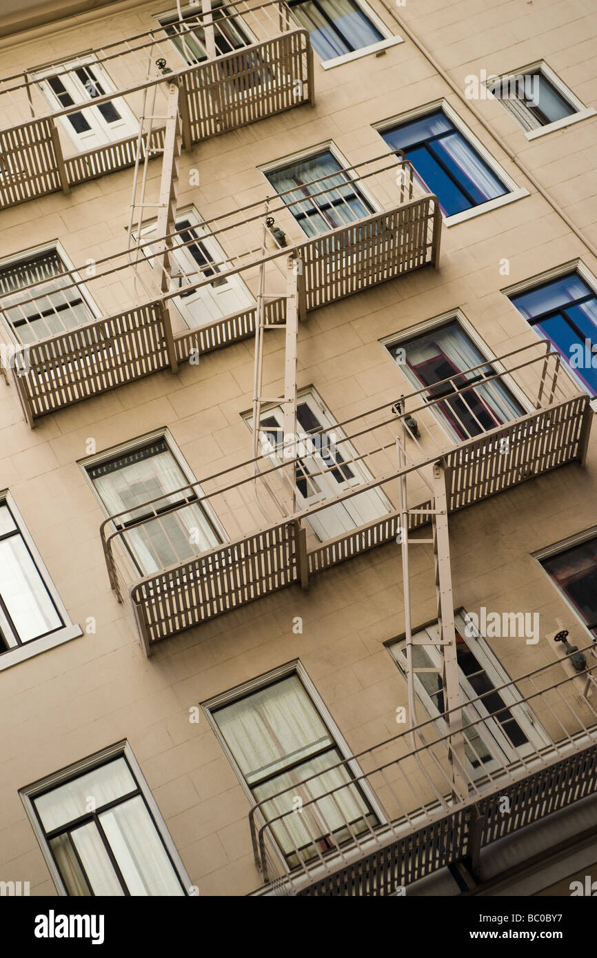 Fire escape stair hi-res stock photography and images - Alamy