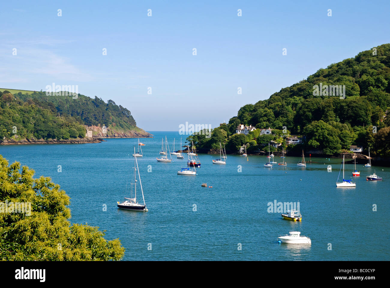 the river dart at dartmouth in devon, uk Stock Photo - Alamy