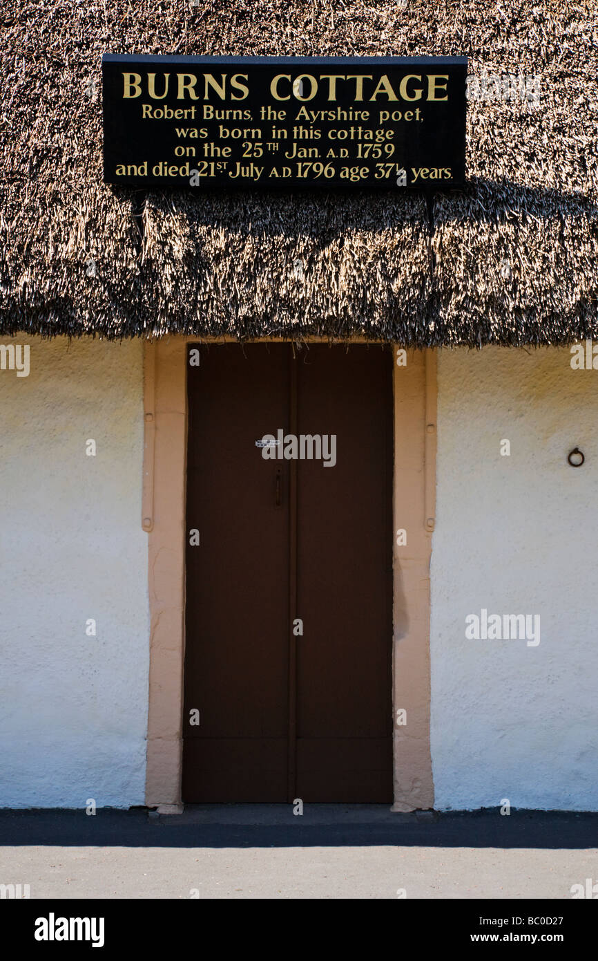 Burns cottage birth place of Scottish poet Robert Burns 1759 - 1796 ...